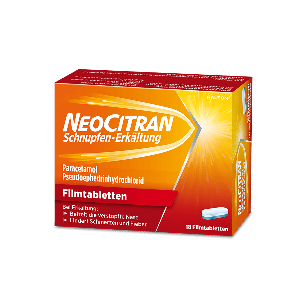 NeoCitran hilft bei Symptomen von Grippe, Erkältung und Husten