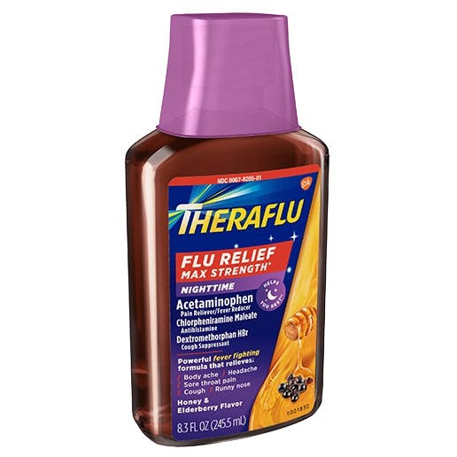Nighttime Flu Relief Max Strength Syrup Theraflu