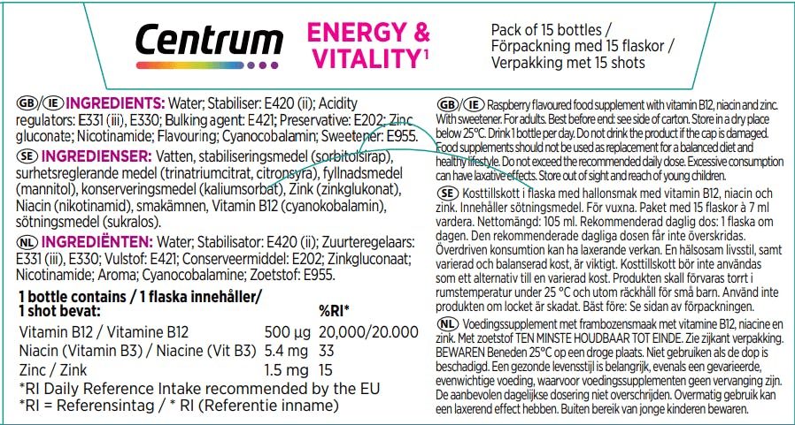 Centrum Energy & Vitality Liquid Shot | Centrum