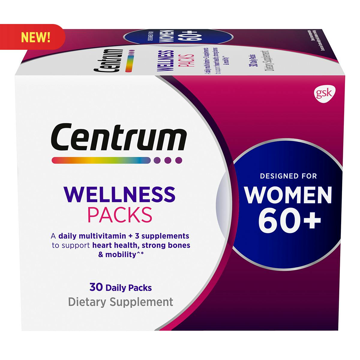 Daily Wellness Vitamin Packs for Women 60 and Older | Centrum Daily Wellness Vitamin Packs for Women 60 and Older | Centrum