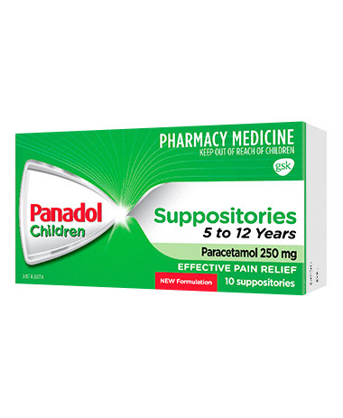 Panadol Suppositories For Children 5-12 Years | Panadol AU